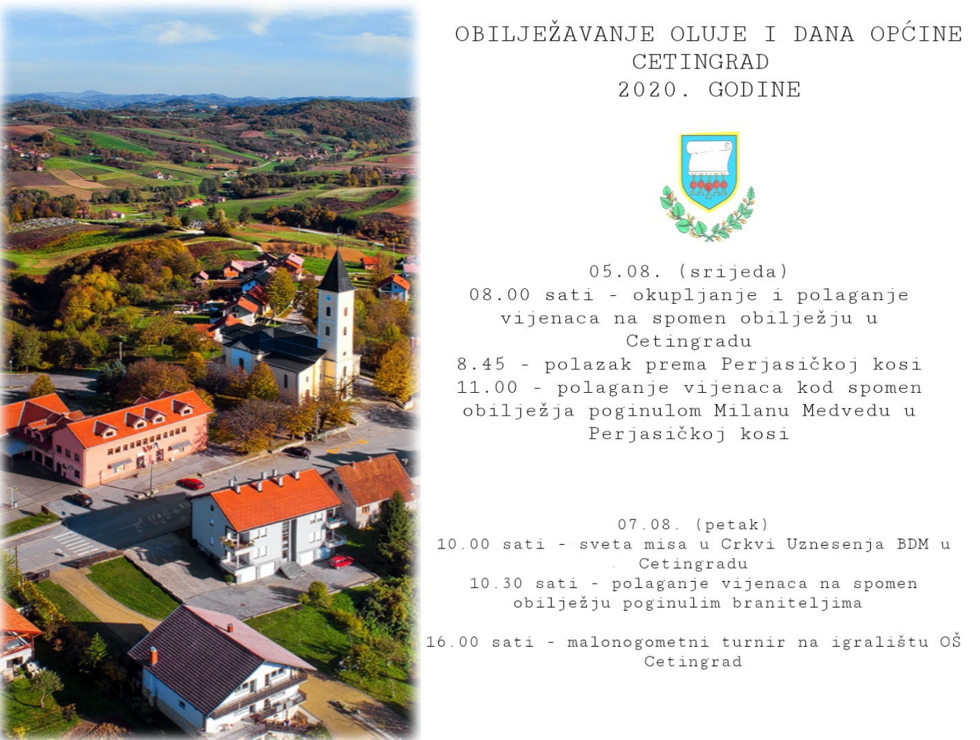 Obilježavanje Oluje i Dana Općine Cetingrad 2020. godine – Općina ...